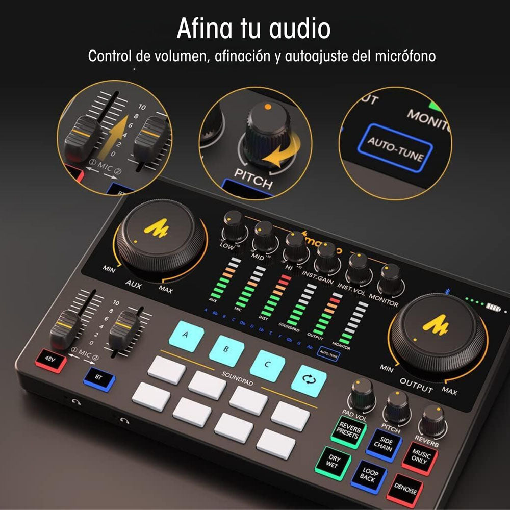 Consola para Producción Podcast Monocaster AME2 Maono - Profoto