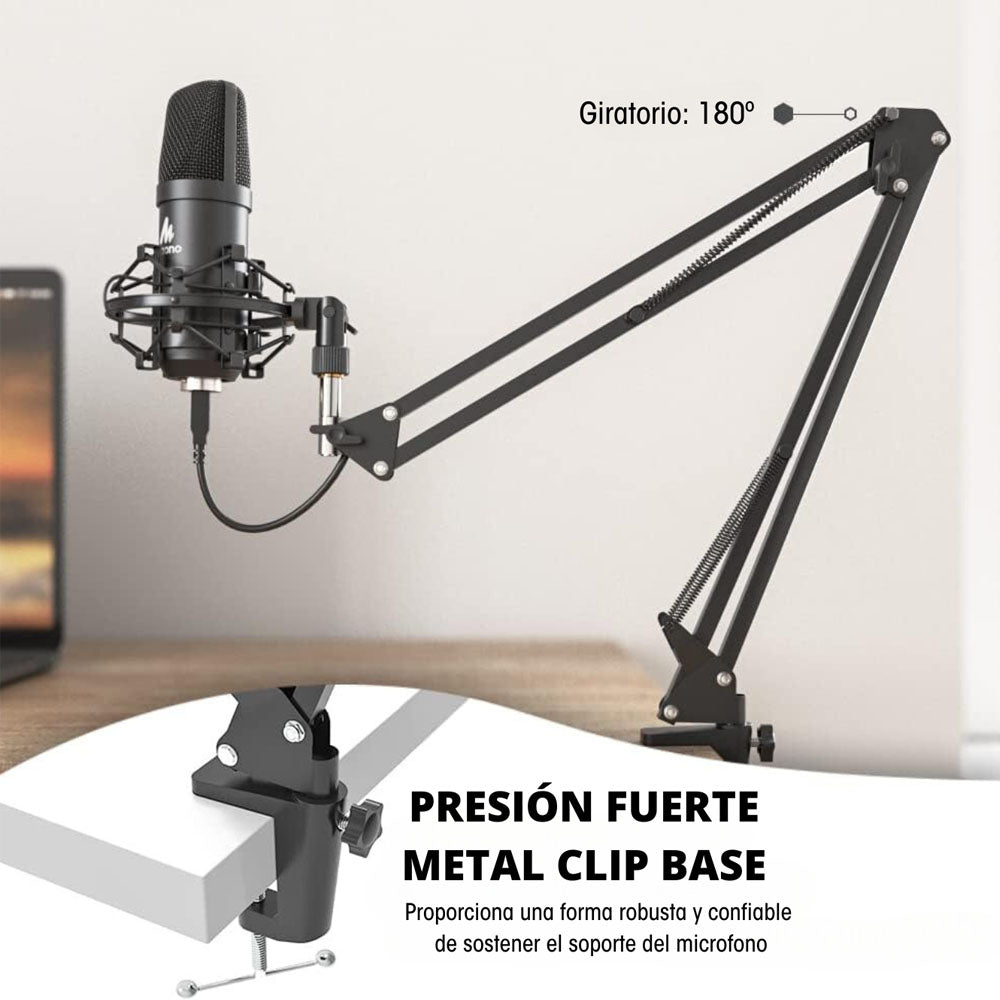 Kit Micrófono Condensador Cardioide Maono AU-A04 con Chipset - Profoto