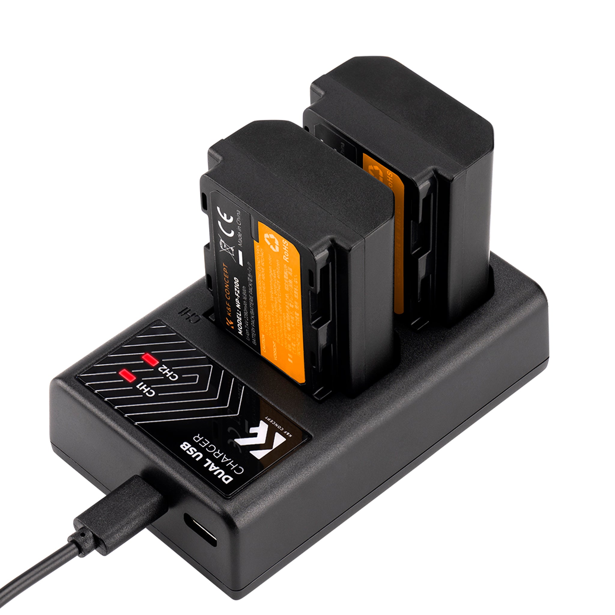 Kit 2 Baterías K&F Concept Tipo NP-FZ100 + Cargador Dual – Profoto