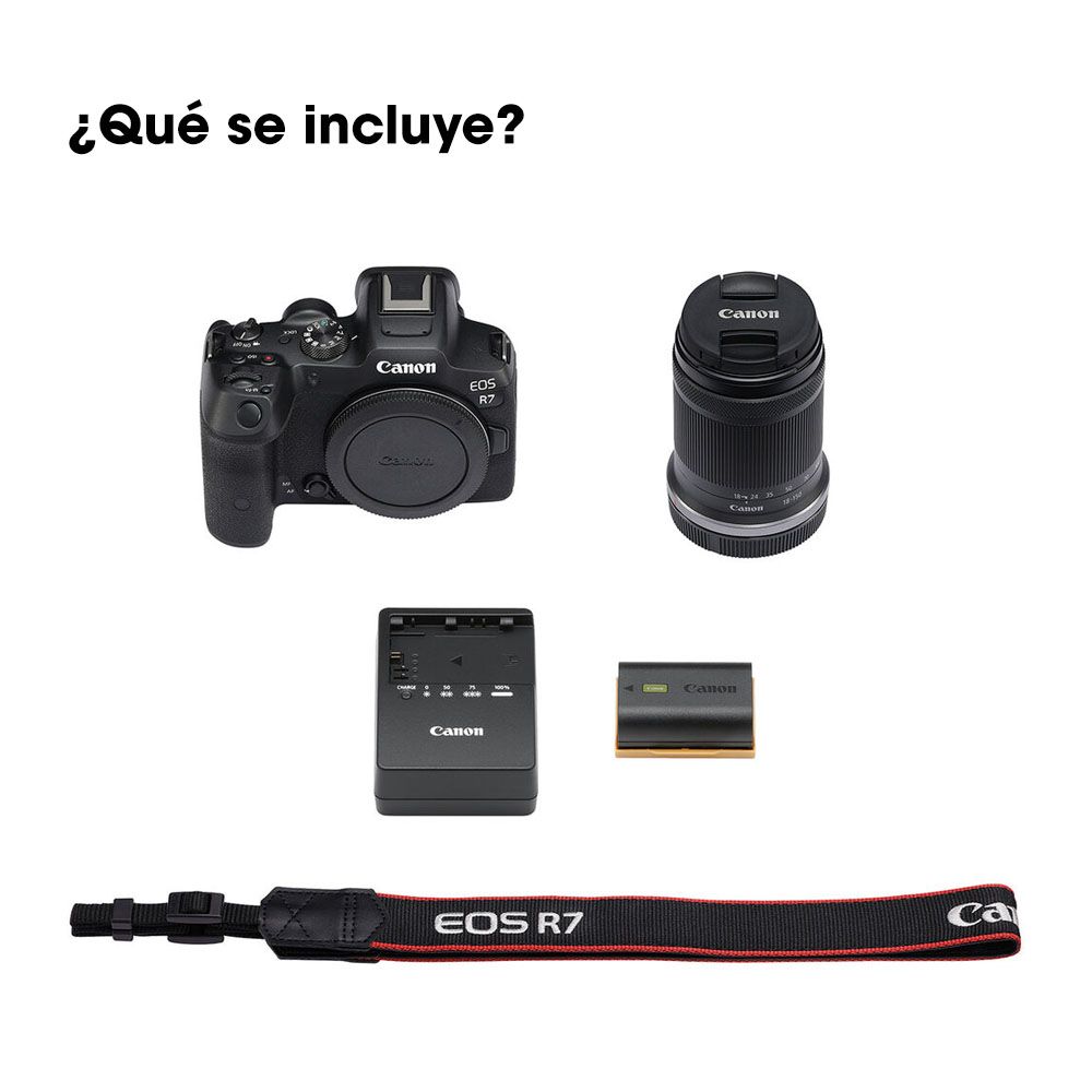 Cámara Canon Mirrorless EOS R7 con Lente RF-S 18-150mm F/3.5-6.3 IS ST ...